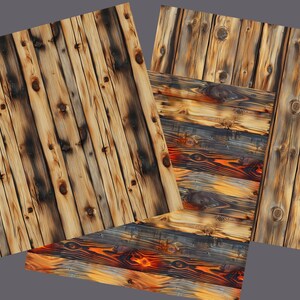 27 Rustic Ember Wood Texture Seamless Digital Pattern for Scrapbooking ...