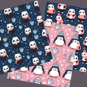 19 Cute Penguin Digital Paper, Seamless Pattern,home Decor, Repeatable ...
