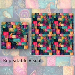 Colorful Hippie Boho, 20 Colorful Bohemian Texture Seamless Repeat ...