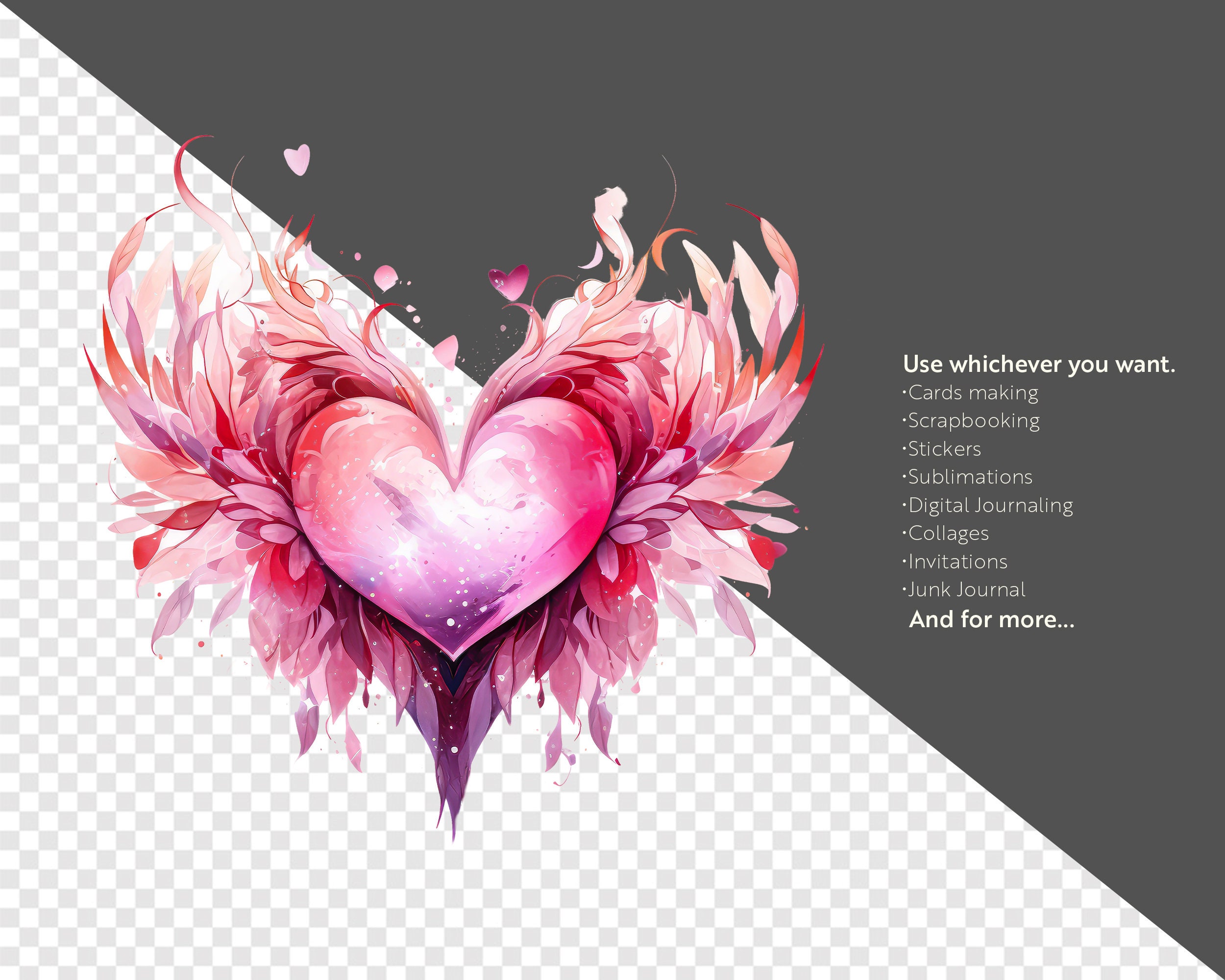Sparkling Heart Clipart, 21 Glowing Heartline, Heart Outline Graphic ...