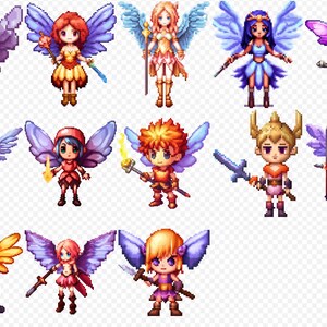 Pixel Fairy Clipart Set | 43 PNG Designs (digital Download) - Etsy