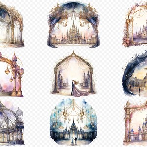 Fairytale Ballroom Frame Clipart, 27 PNG Image Princess Ballroom Border ...