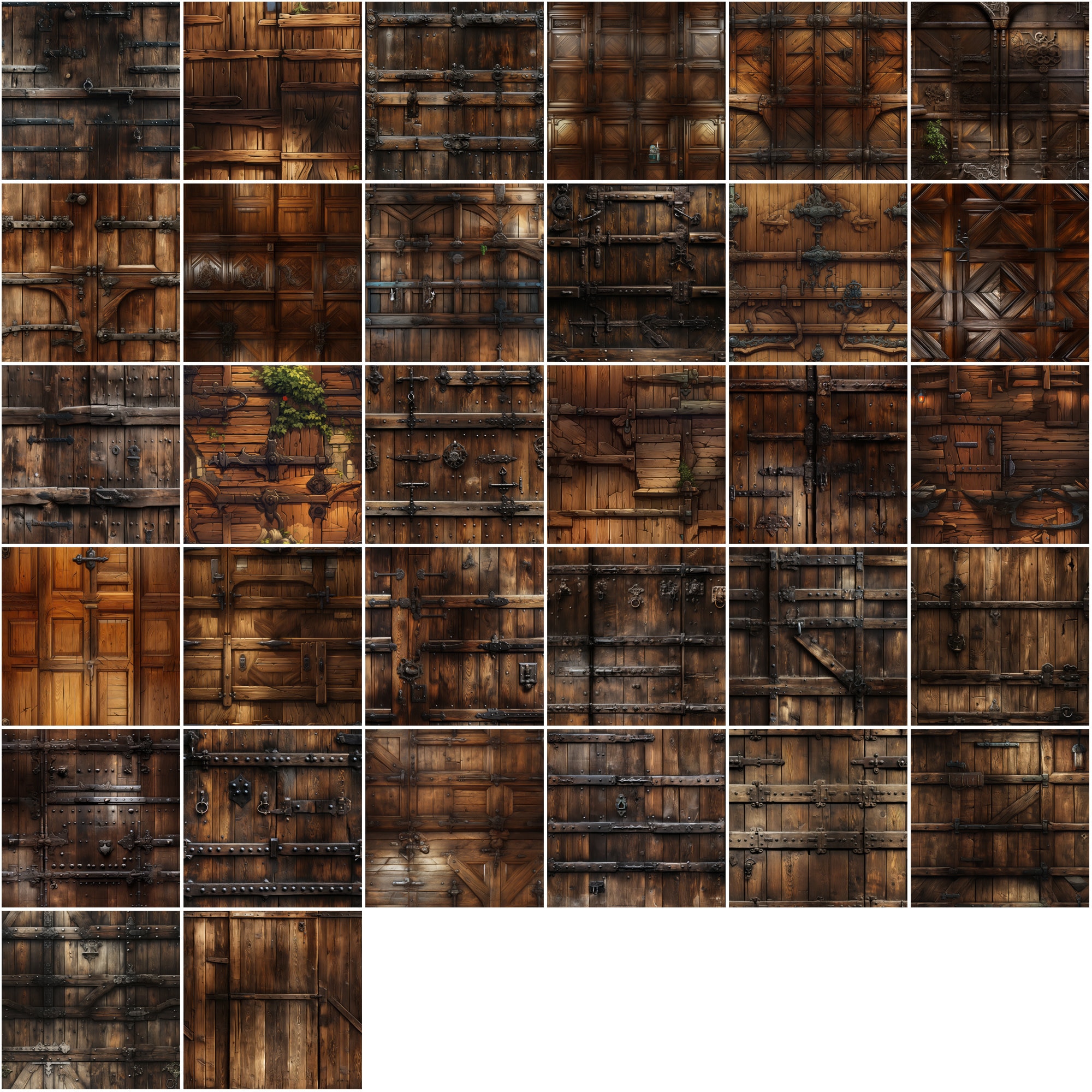 32 Wooden Door Digital Paper Open the Door to Endless Creative ...