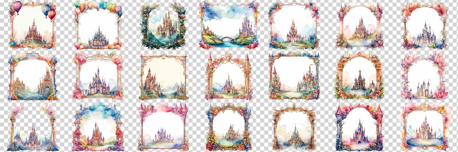 Fairytale Frame Clipart, 21 Whimsical Borders and Magical Designs ...