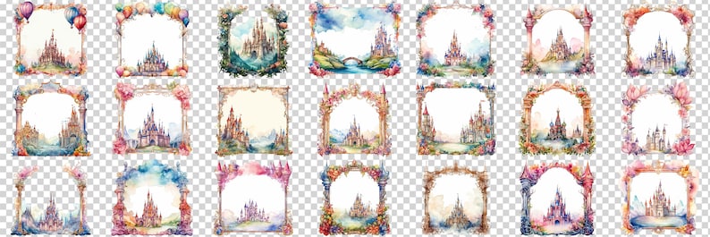 Whimsical Fairytale Frame Clipart, Magical Borders (digital PNG) - Etsy