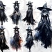 Gothic Witch PNG, 44 PNG Legendary Art, Transparent Background, Instant ...