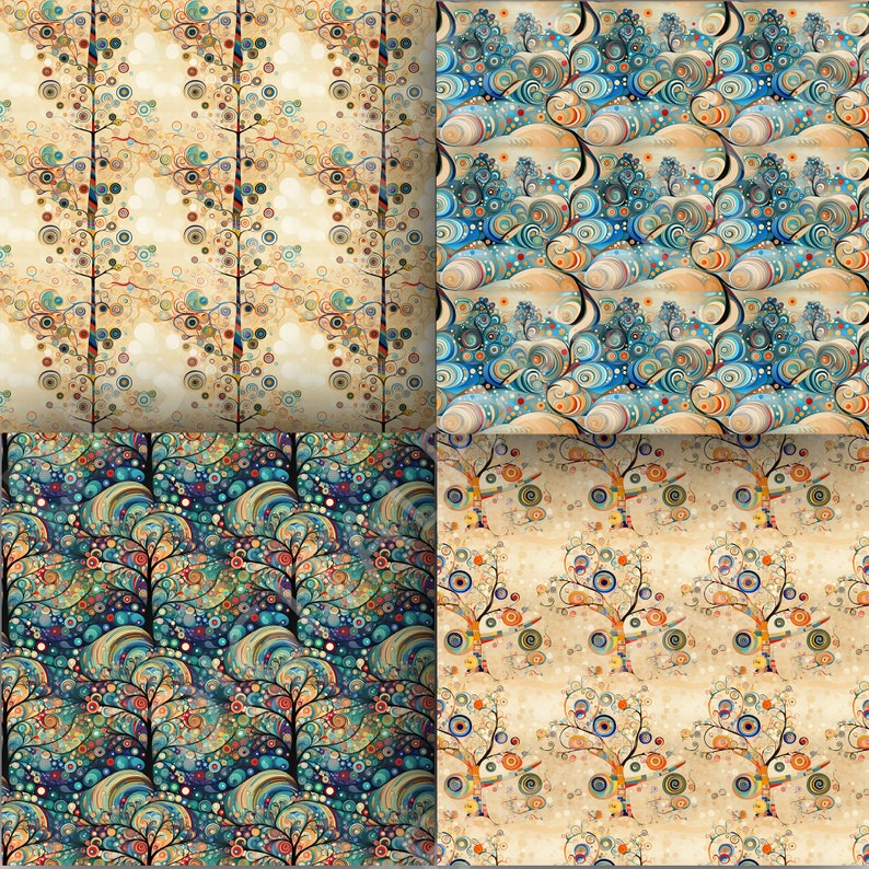 59 Festive Tree Patterns Digital Papers - Christmas Tree Designs for ...