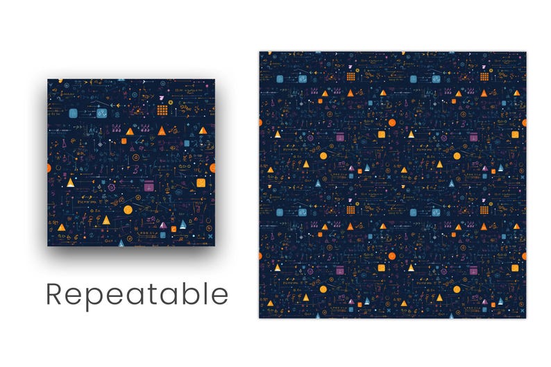 26 Math Matrix Seamless Patterns - Intricate Digital Paper With ...