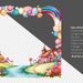 Colorful Candy Land Clipart Frame, 53 Instant Download PNG, Sweet Candy ...