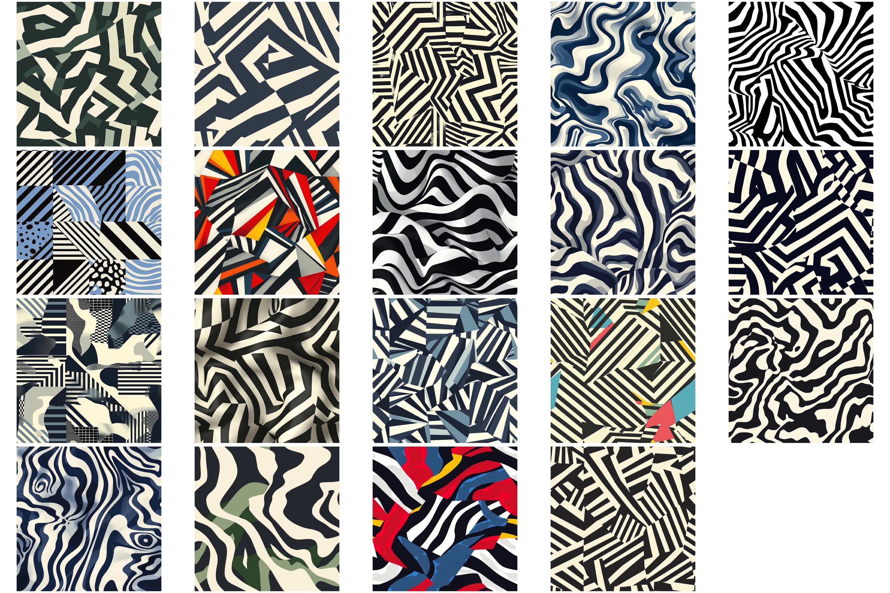 19 Abstract Zebra Stripes Seamless Digital Paper | Black and White ...