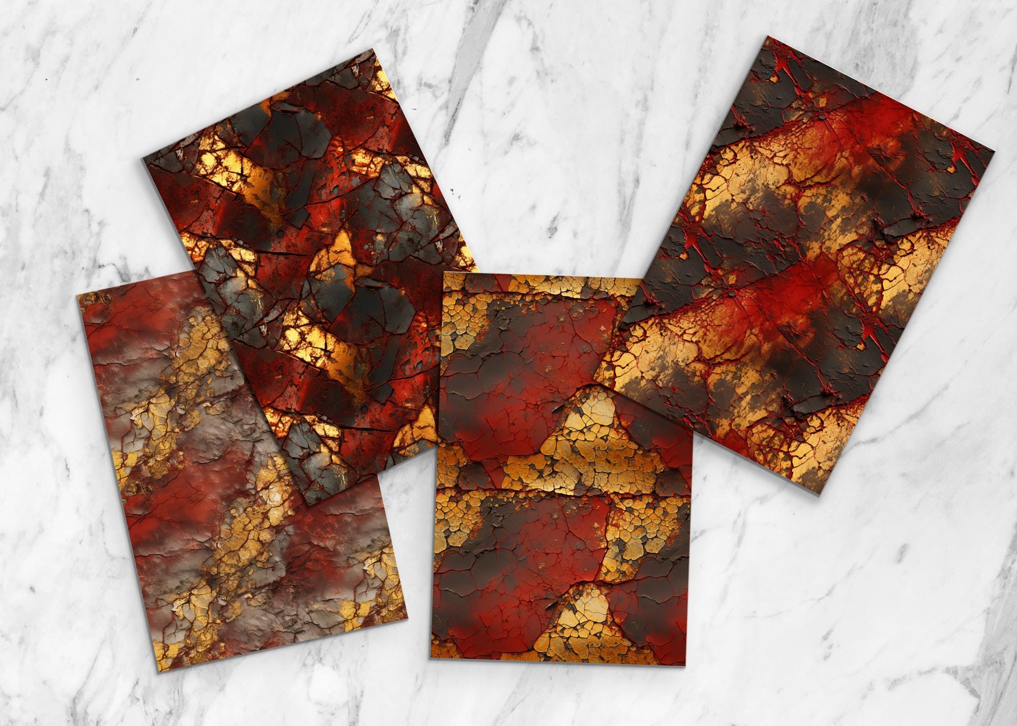 20 Red Terra Fracture Texture Seamless Pattern – Earthy, Rustic Digital ...