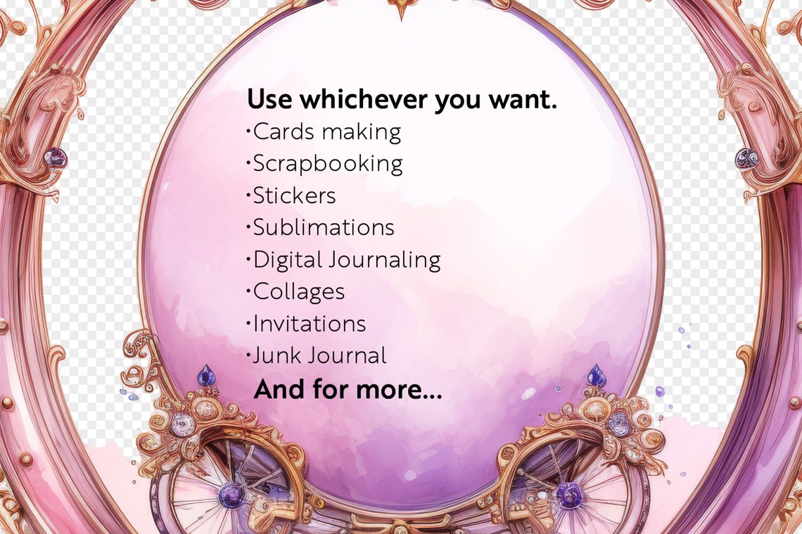 Fairy Tale Carriage Frames | 12 Magical PNG Designs for Crafts ...