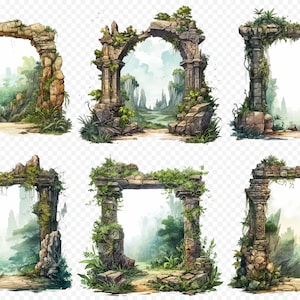 Ancient Ruins Frame Clipart | 28 High-quality PNG Designs for ...