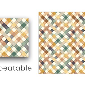 19 Pastel Woven Patchwork Seamless Patterns - Soft Digital Designs for ...