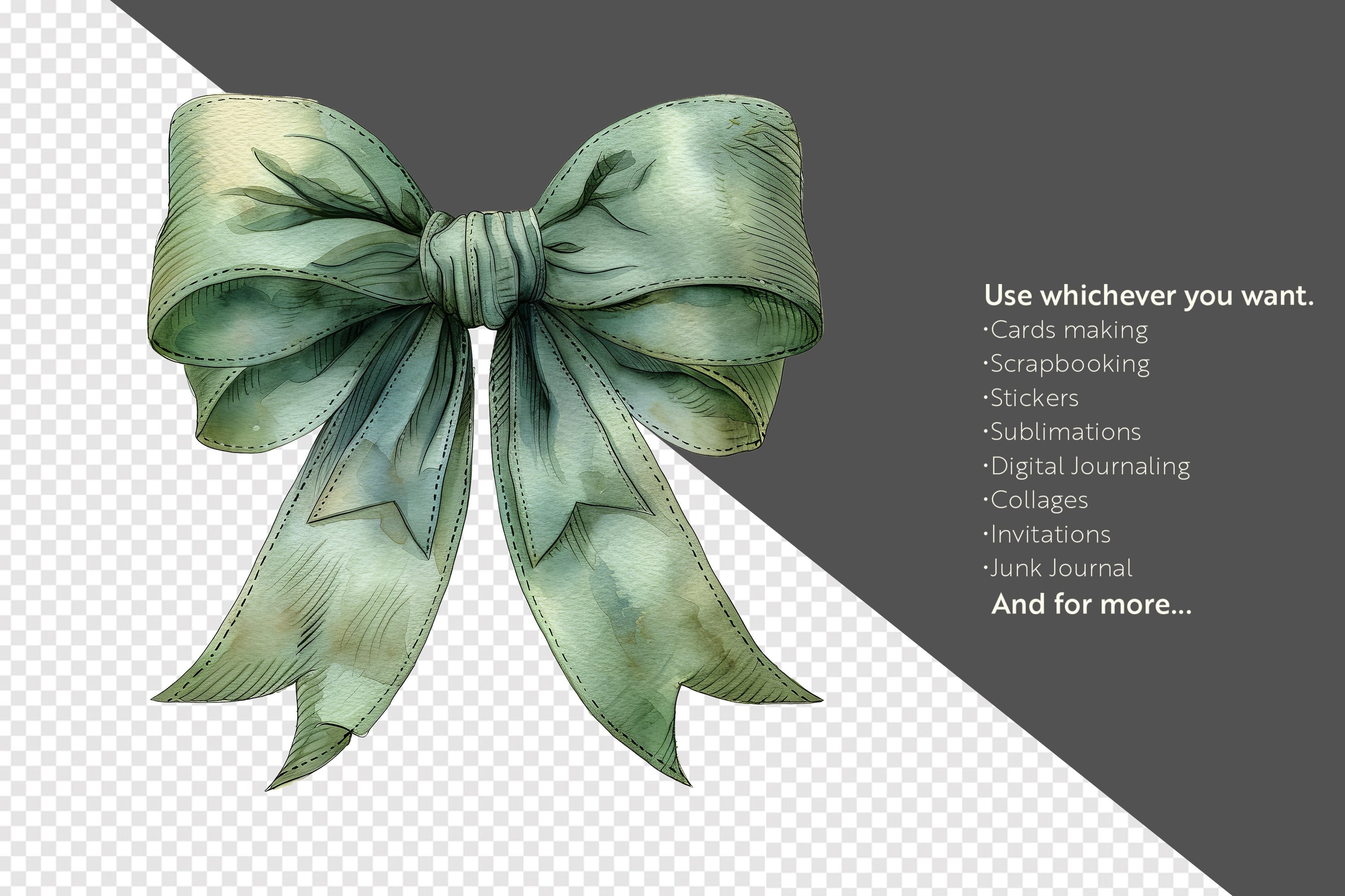 Ribbon Bow Watercolor Clipart 32 Colorful Bows for Kids Room Decor ...