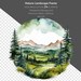 Nature Landscape Frame Clipart, 24 Scenic Borders Collection, Landscape ...