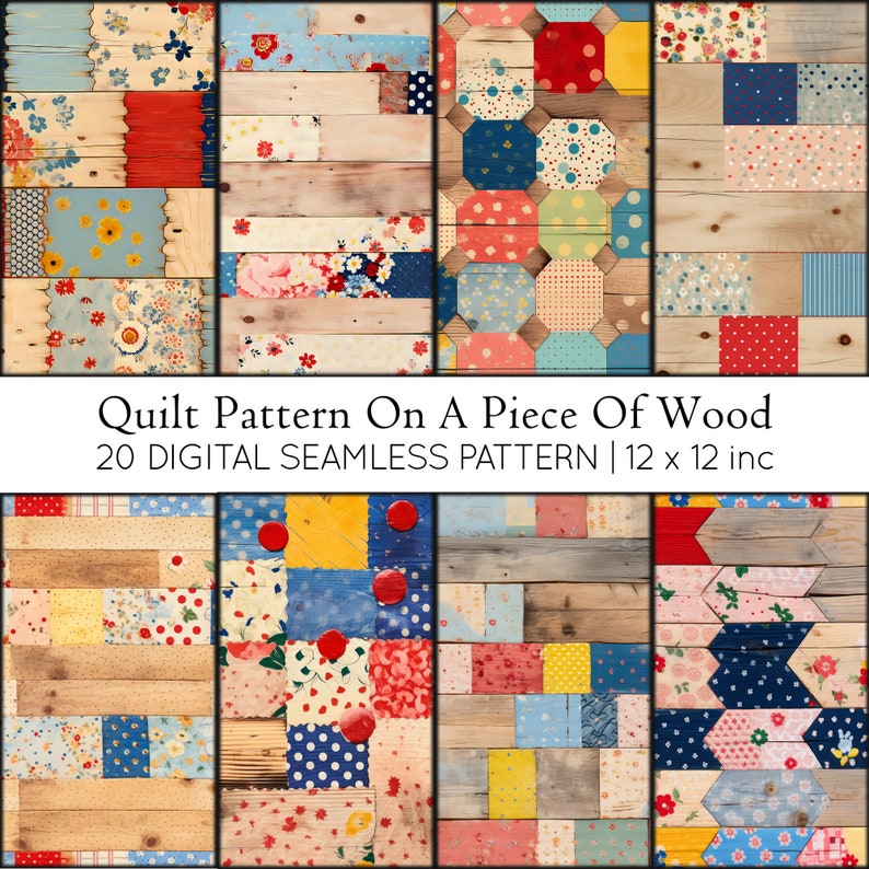 Quilt Pattern on a Piece of Wood Repeatable Pattern, 20 Quilt Pattern ...