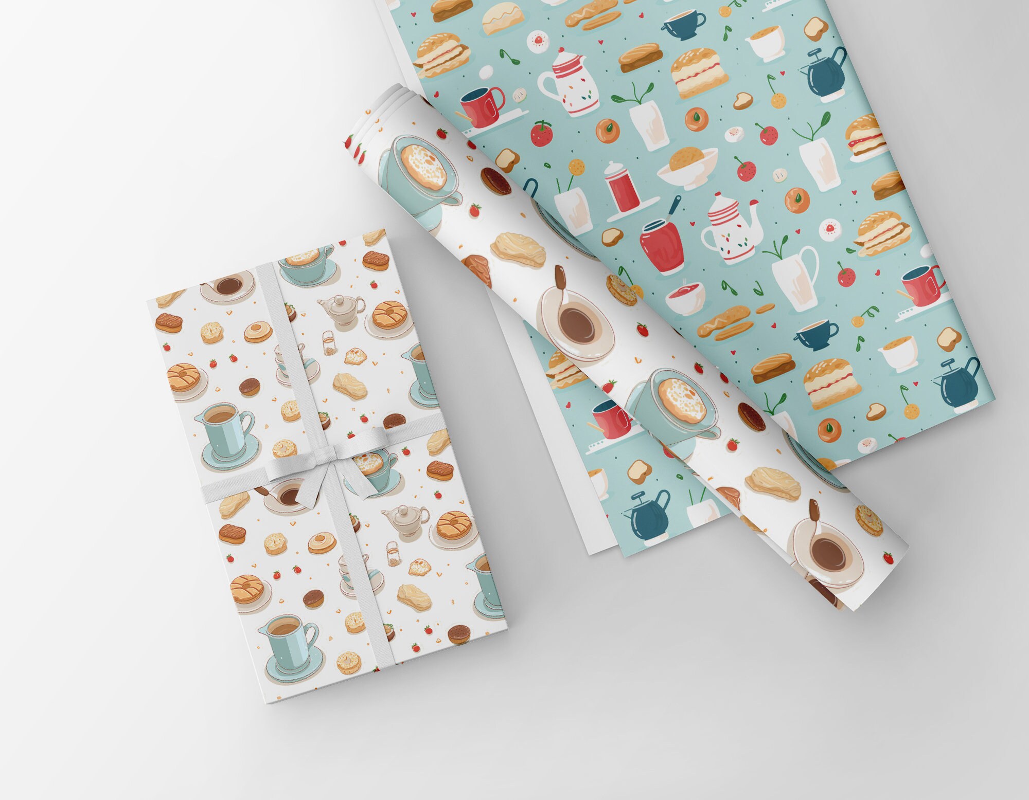 23 Cute Breakfast Digital Paper, Digital Paper, JPG, Instant Download ...