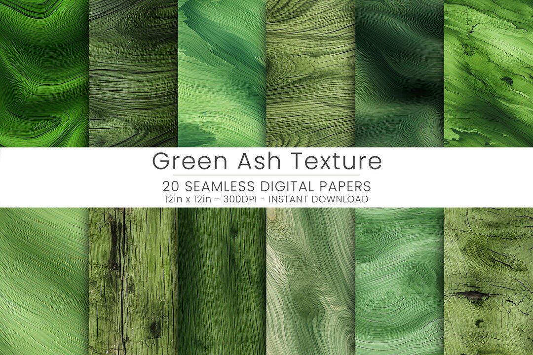 20 Green Ash Textured Digital Paper | Seamless Textures for ...