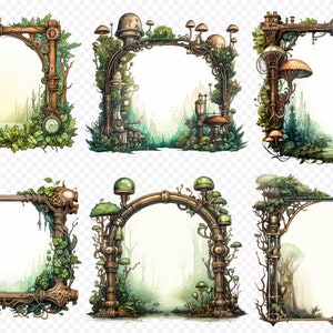 Steampunk Forest Frames | 26 Enchanting PNG Designs for Crafts ...