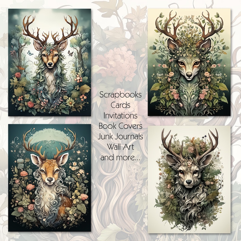 26 Forest Queen Deer Letter Size Digital Paper Pack - Etsy