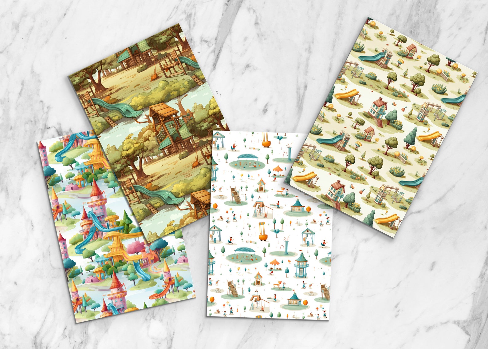 24 Playground Digital Papers - Add Fun Touches to Your Creations. Home ...