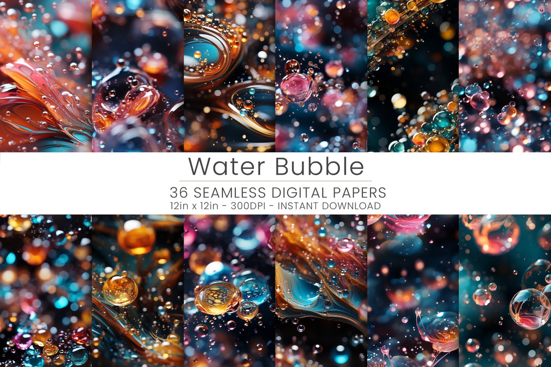 36 Water Bubble Digital Paper - Dive Into Creativity With These Liquid ...