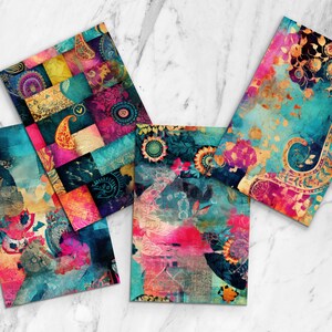 Colorful Hippie Boho, 20 Colorful Bohemian Texture Seamless Repeat ...