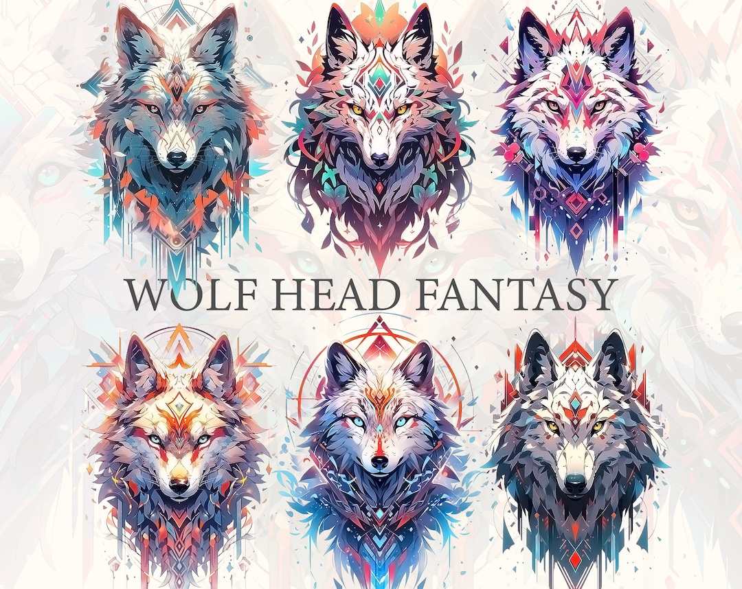 Fantasy Wolf Head , 19 PNG - Legendary Art, Transparent Background ...