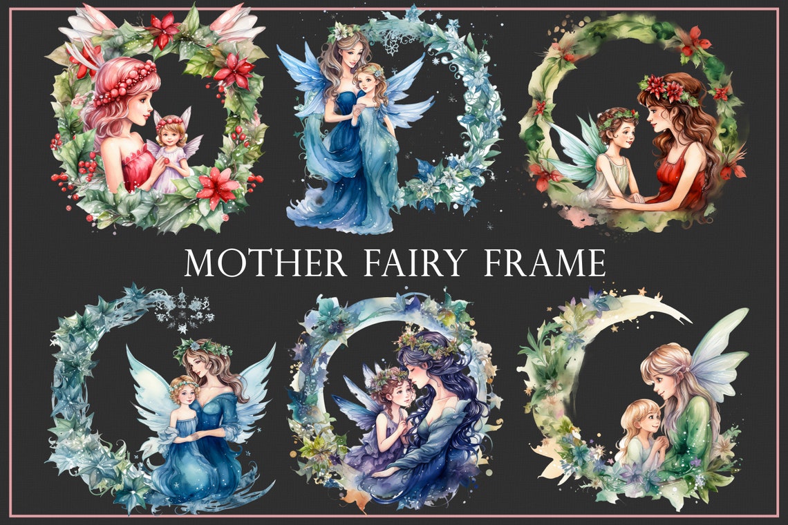 Mother Fairy Frame Clipart, 70 Enchanted Border for Mother's Day ...