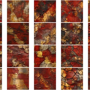 20 Red Terra Fracture Texture Seamless Pattern – Earthy, Rustic Digital ...