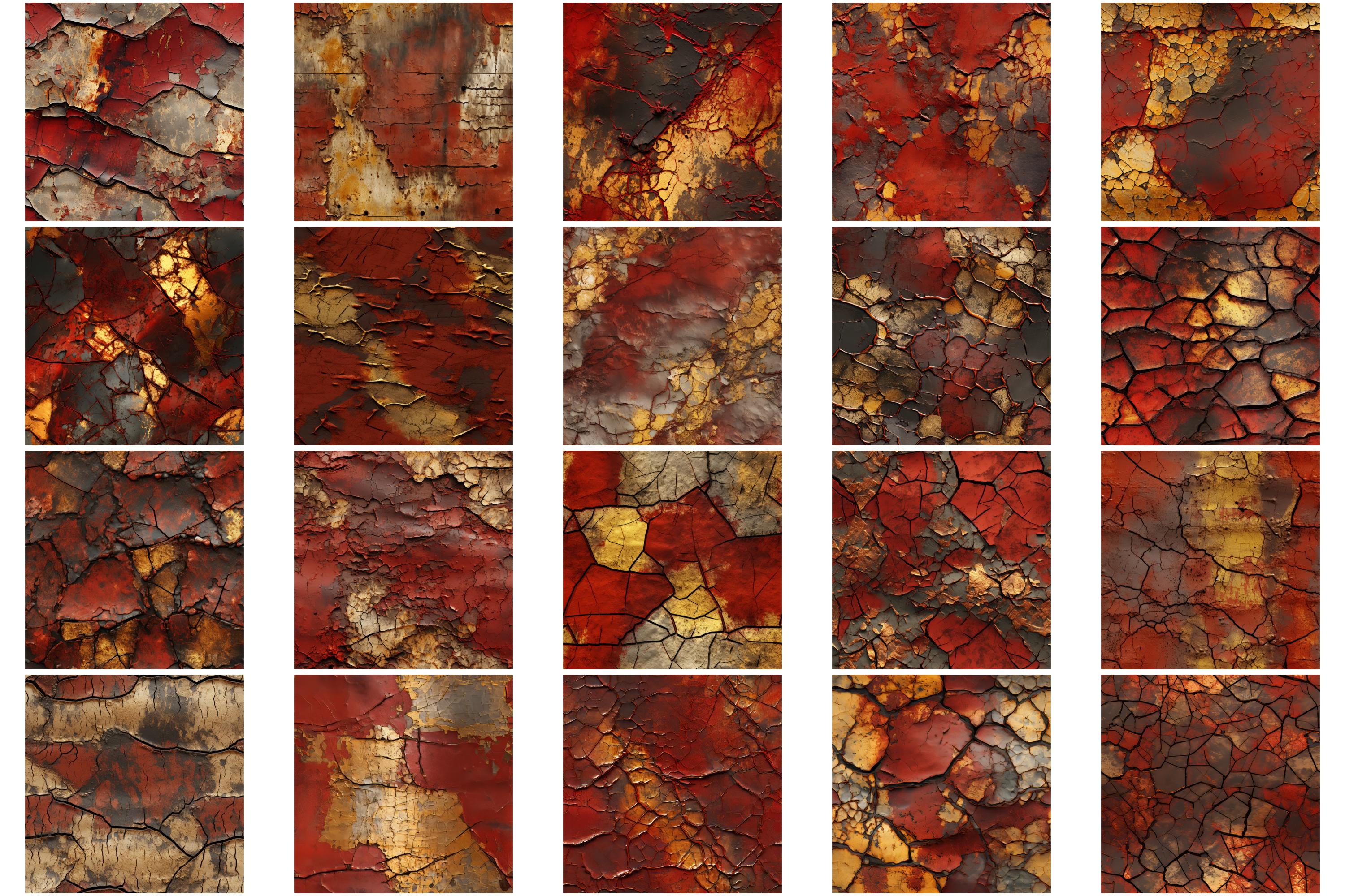 20 Red Terra Fracture Texture Seamless Pattern – Earthy, Rustic Digital ...