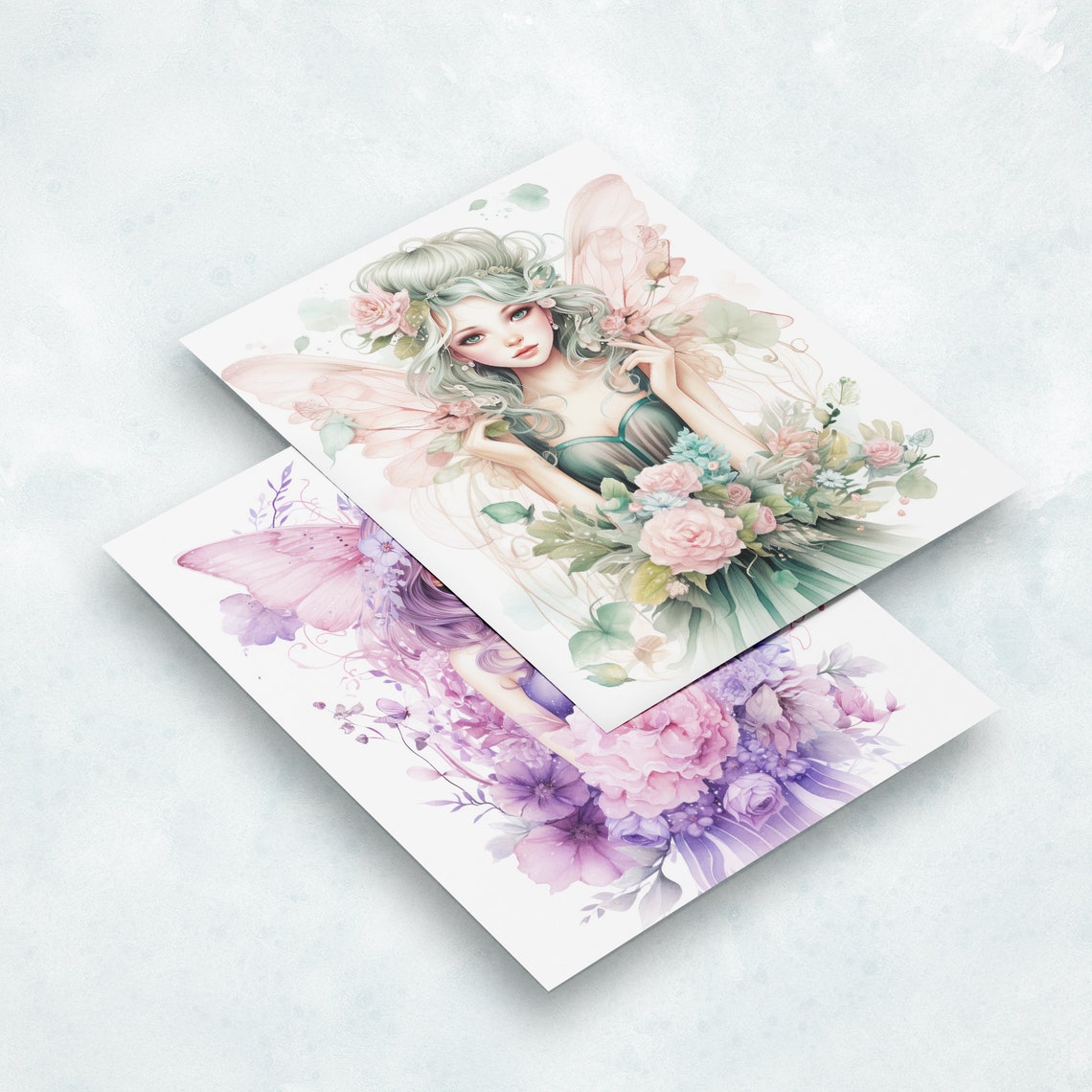 19 Floral Fairies Letter Size Digital Paper Enchanting and - Etsy