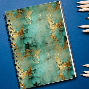 20 Aqua Gold Seamless Patterns - Elegant Digital Paper for Crafts ...