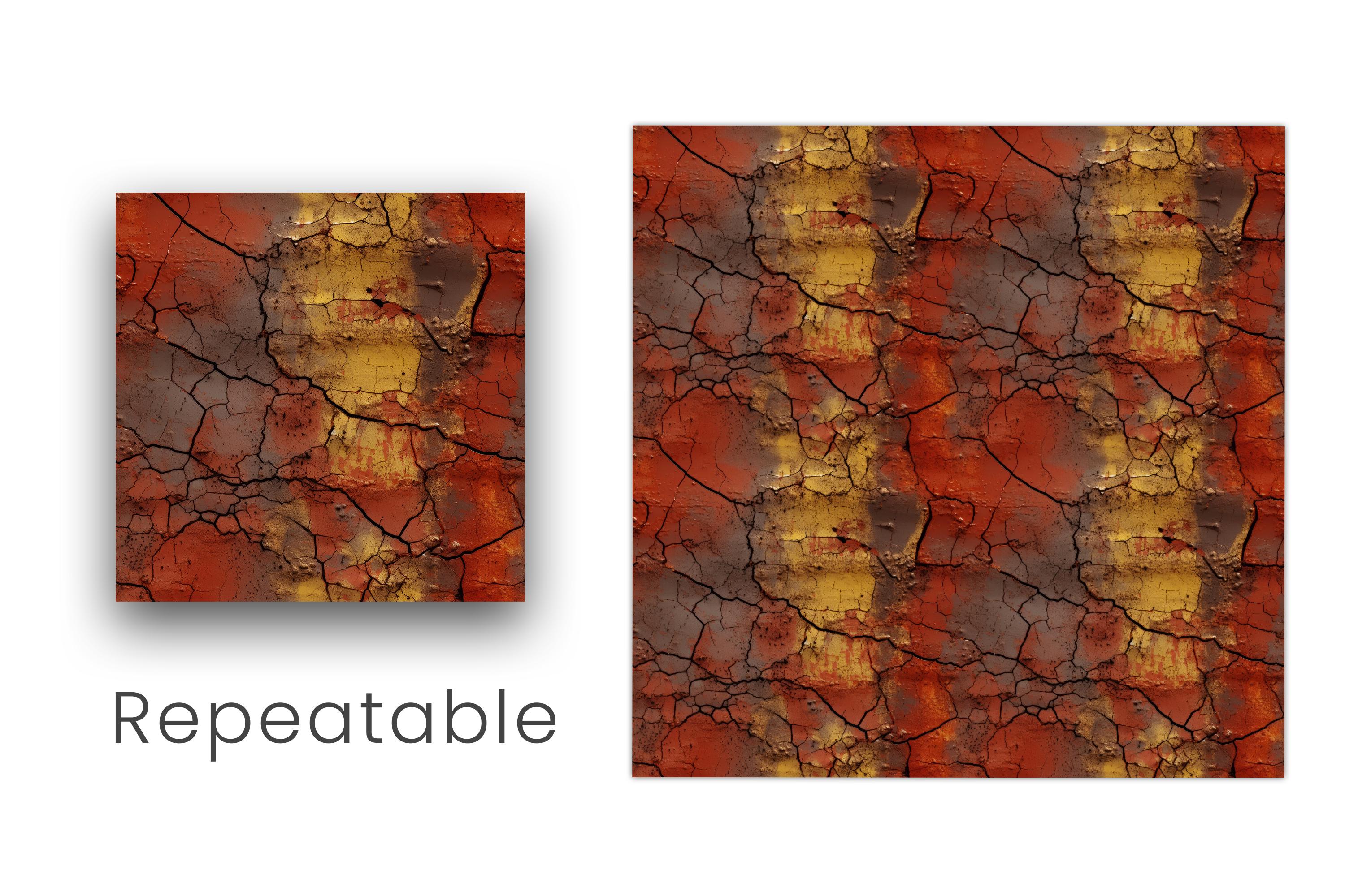 20 Red Terra Fracture Texture Seamless Pattern – Earthy, Rustic Digital ...