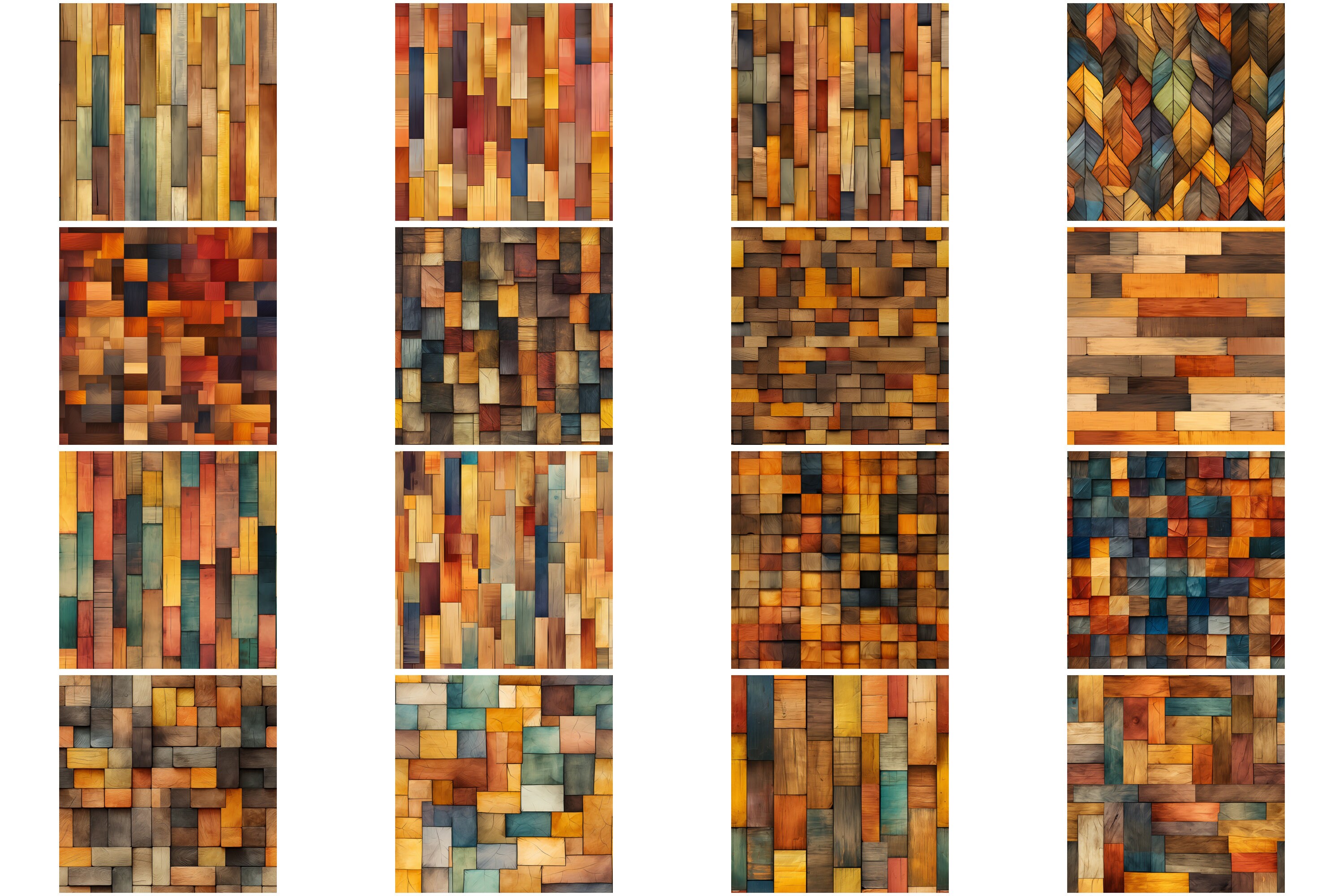 16 Autumn Colored Wood Digital Paper, Home Decor, Scrapbooking ...