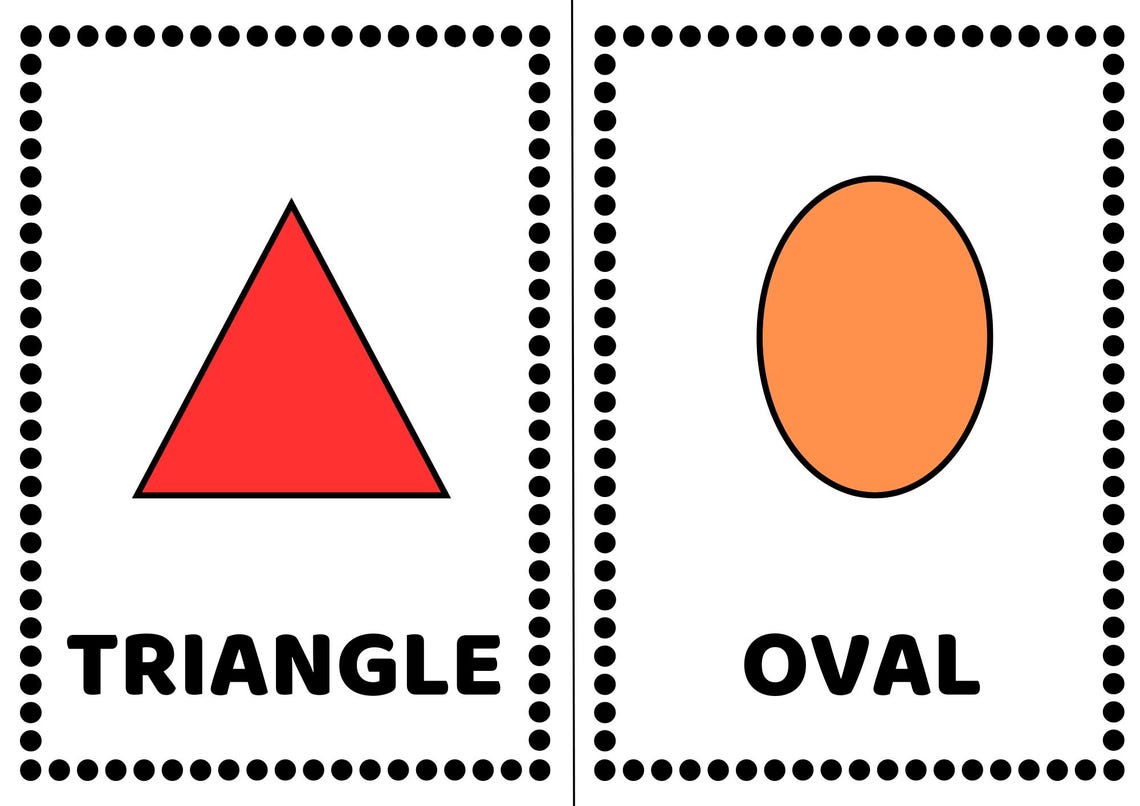 Classroom Shape Flashcards - Etsy