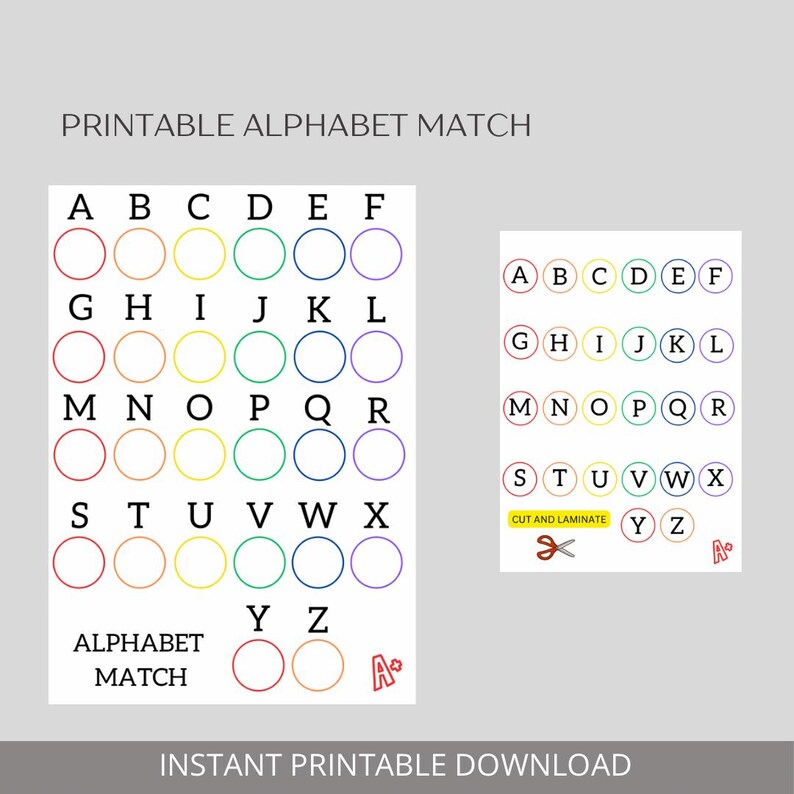 Classroom Alphabet Match | Letter Identification | Activities for Young ...