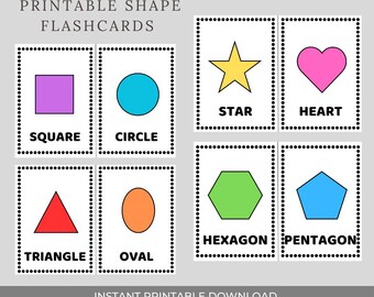 Classroom Shape Flashcards - Etsy
