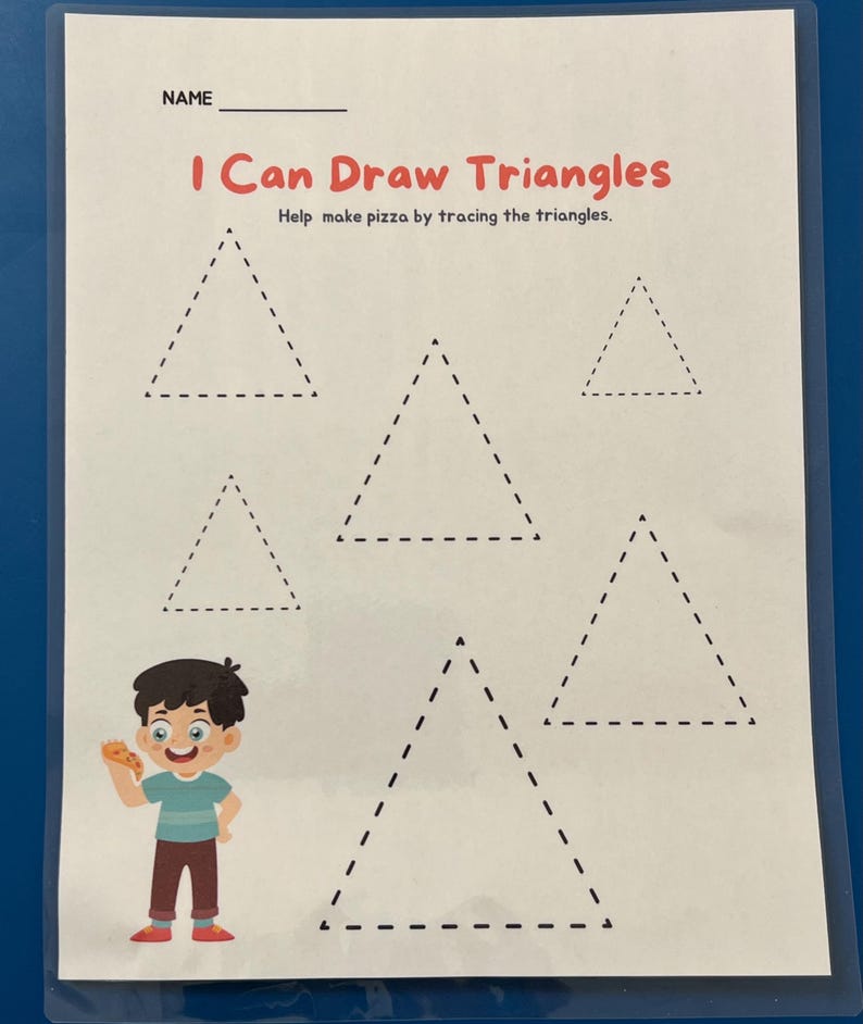 Classroom Shape Trace Worksheets | Instant Printable Download - Etsy