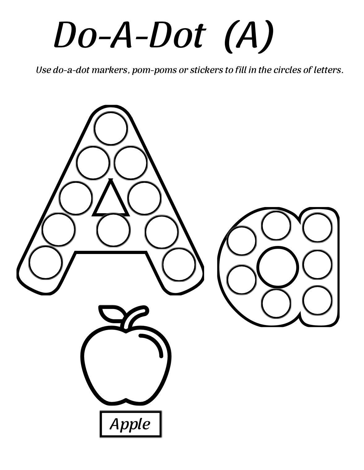 Classroom DO-A-DOT Alphabet Letters A-Z | Activities for Young Learners ...