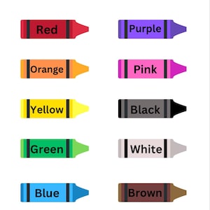 Classroom Coloring Match | Crayon Color Matching | Instant Printable ...