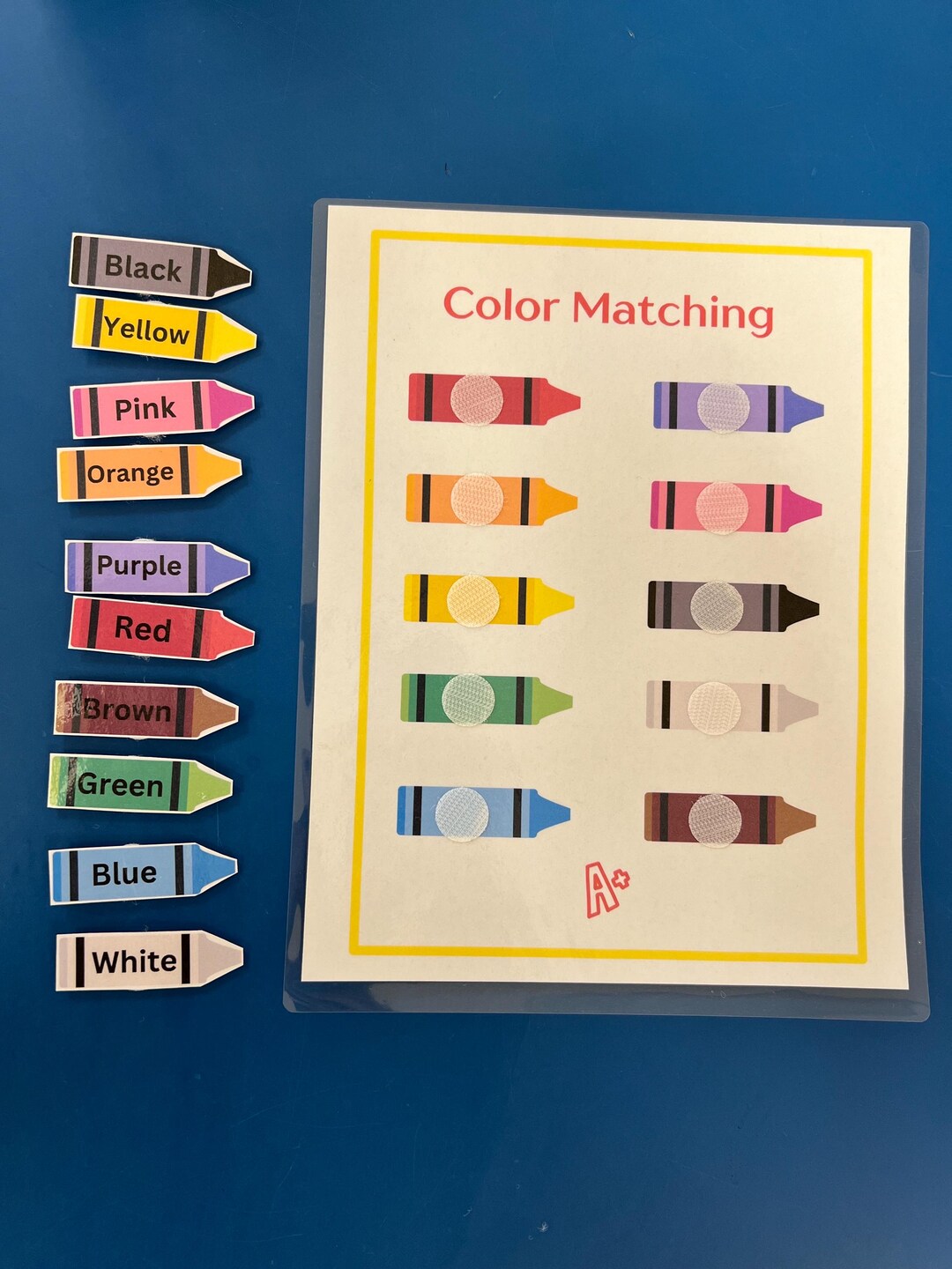Classroom Coloring Match | Crayon Color Matching | Instant Printable ...