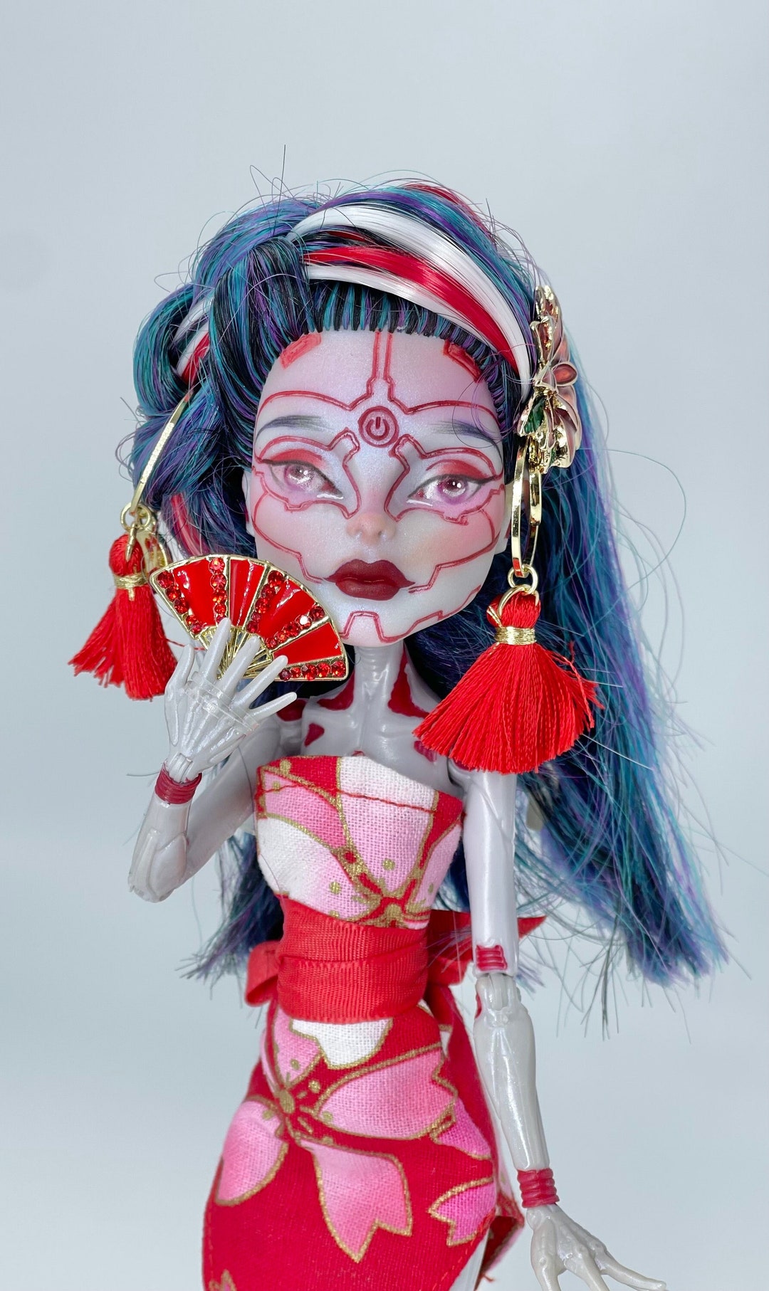 OOAK Repaint Monster High Cyber Geisha - Etsy