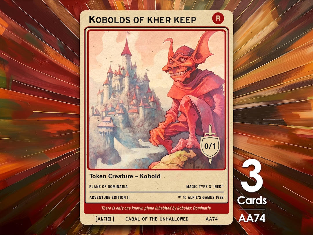 Kobold of Kher Keep 0/1 MTG Token X3 - Alfie's Adventure by Alfie AA74 ...