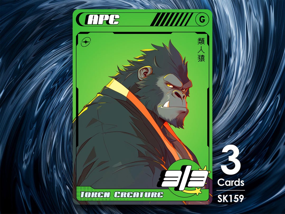 Ape Token X3 for MTG Street Clans by Alfie SK159 - Etsy