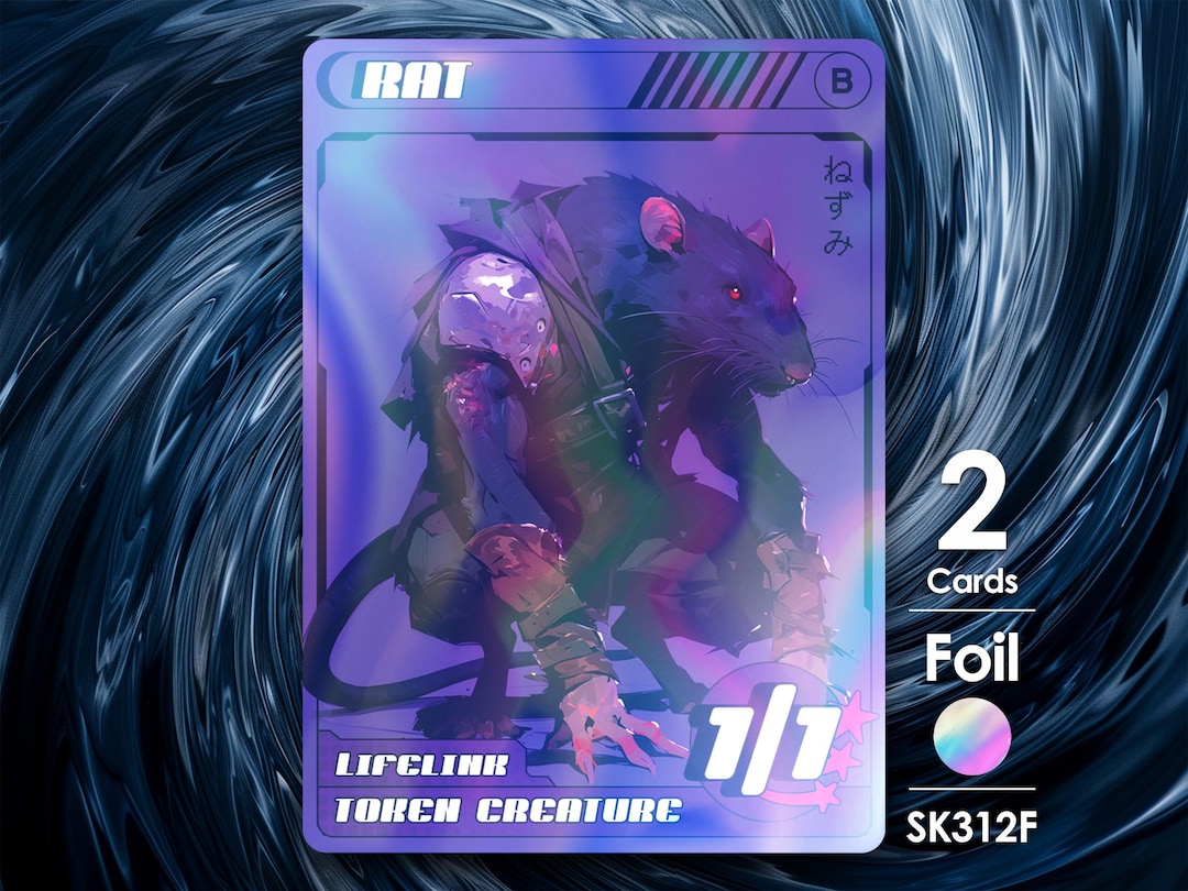 2x Rat Lifelink Foil Tokens for MTG - Street Clans by Alfie SK312F - Etsy