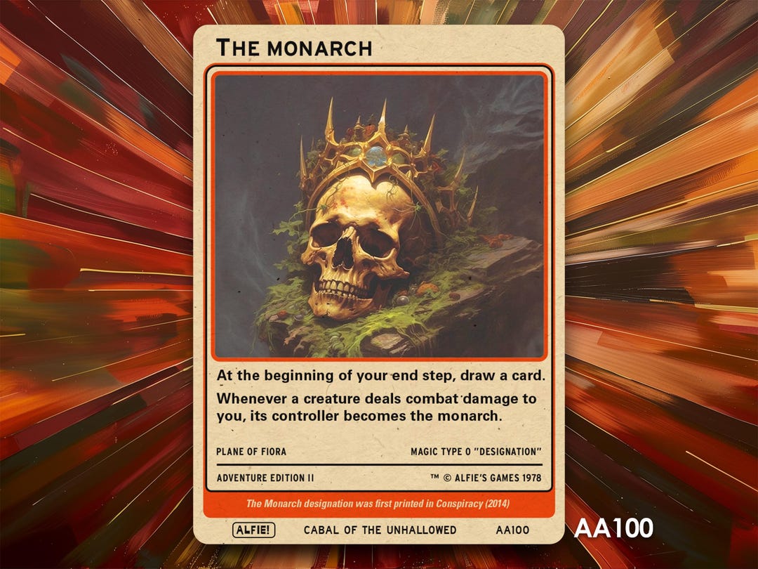Monarch MTG Token - Alfie's Adventure by Alfie AA100 - Etsy