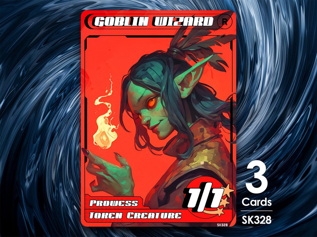 Goblin Wizard Token X3 for Mtg - Street Clans by Alfie SK328 - Etsy