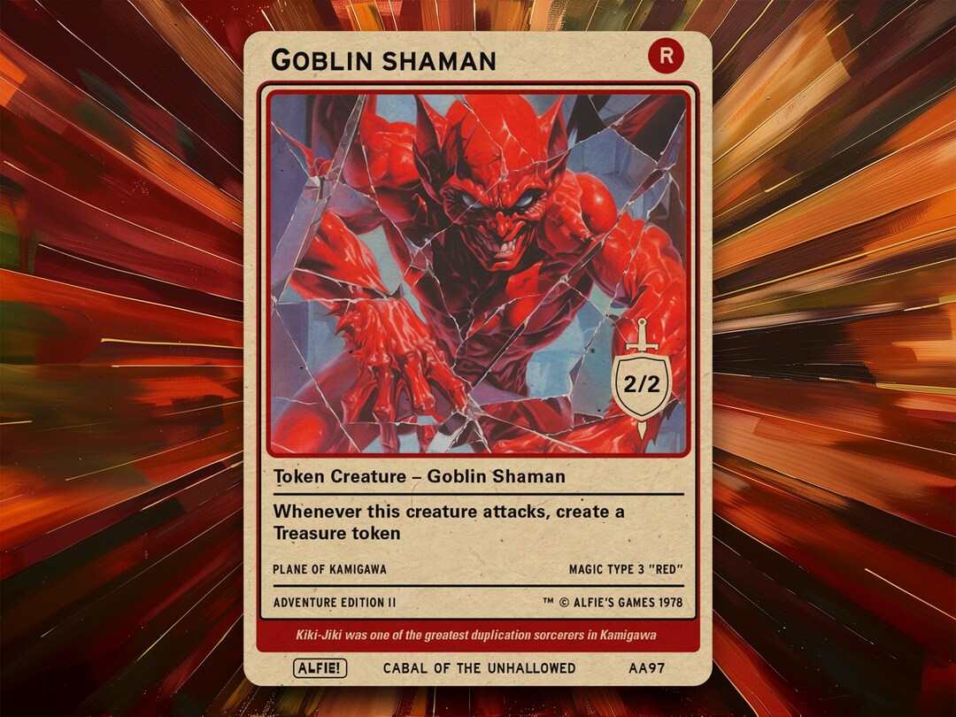 Goblin Shaman MTG Token Alfie's Adventure by Alfie - Etsy
